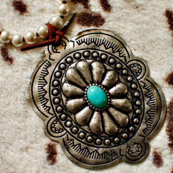 Jewelry | Pearl And Silver Concho Necklace | Poshmark